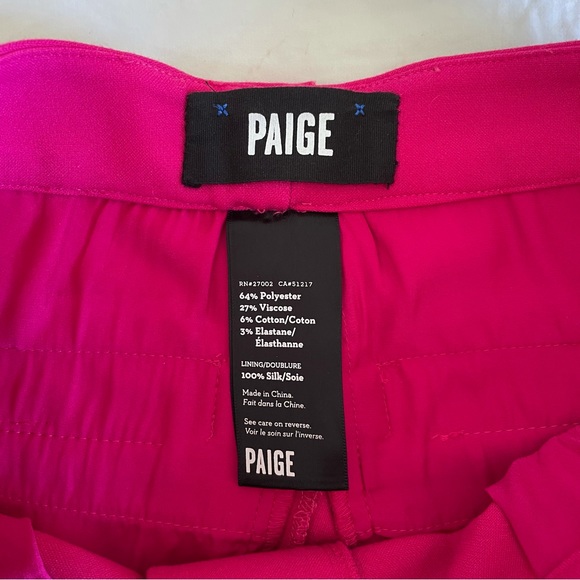 PAIGE | Pants & Jumpsuits | Paige Black Label Camellia Fuchsia Straight ...